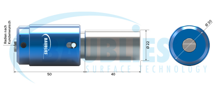 Press burnishing tool for radii on the front side - Baublies AG (EN)